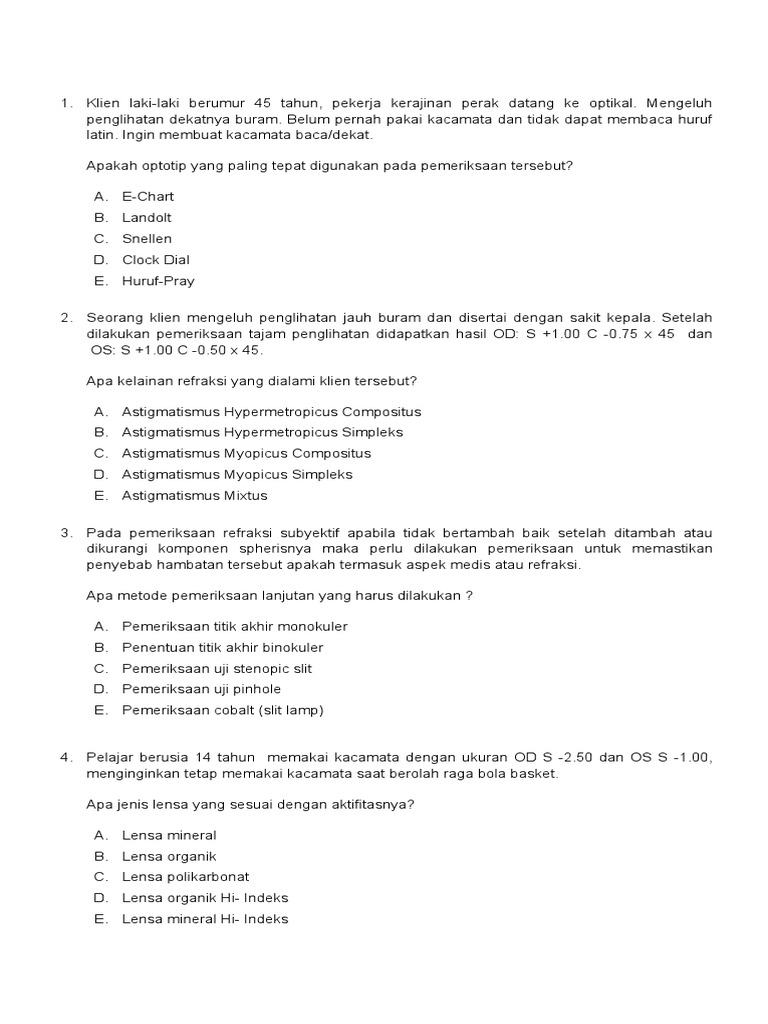 Latihan Soal Soal Ukom | PDF