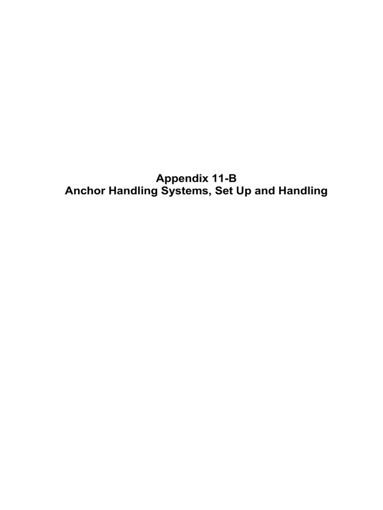 Anchor Handling Systems Guide | PDF | Anchor | Rope