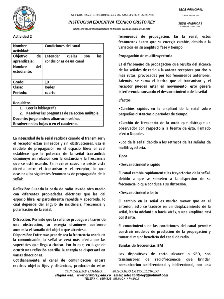 Guia 2 Cuarto Periodo 10 Redes | PDF | Gsm | Telefonía móvil
