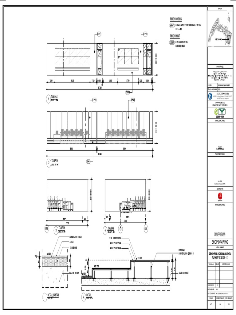 Finish Dinding: Shop Drawing | PDF