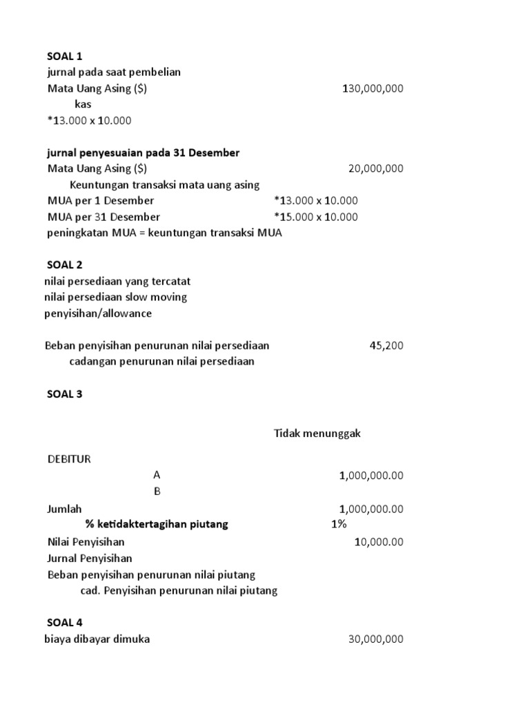 Jawaban Latihan Soal Uts Audit 2 Tahun 2022-1 | PDF | Bisnis | Griya & Taman