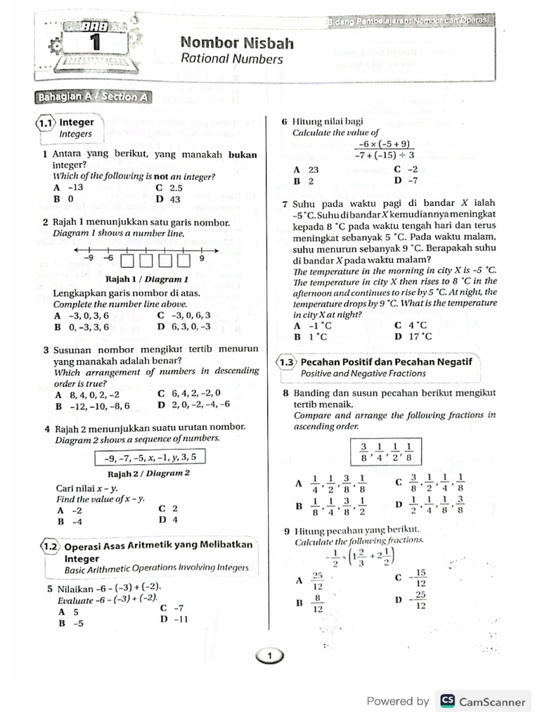 Bab 1 Nombor Nisbah | PDF