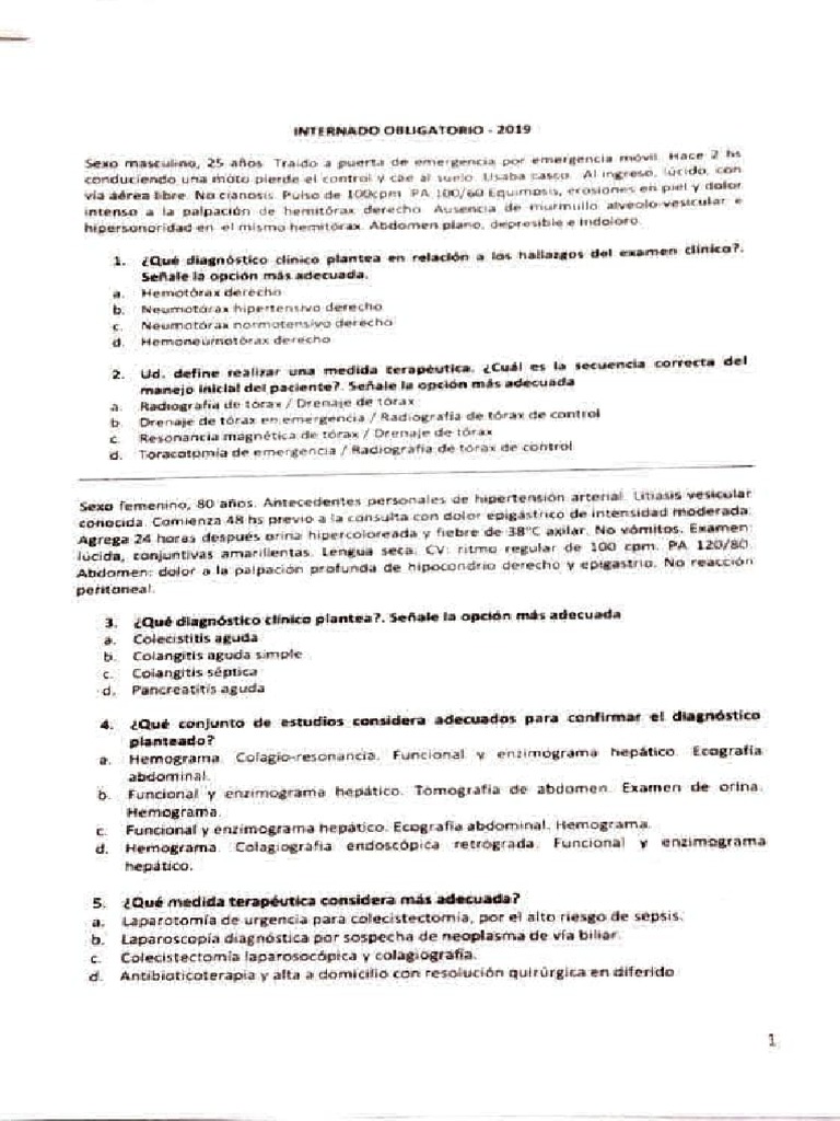 Prueba Internado | PDF