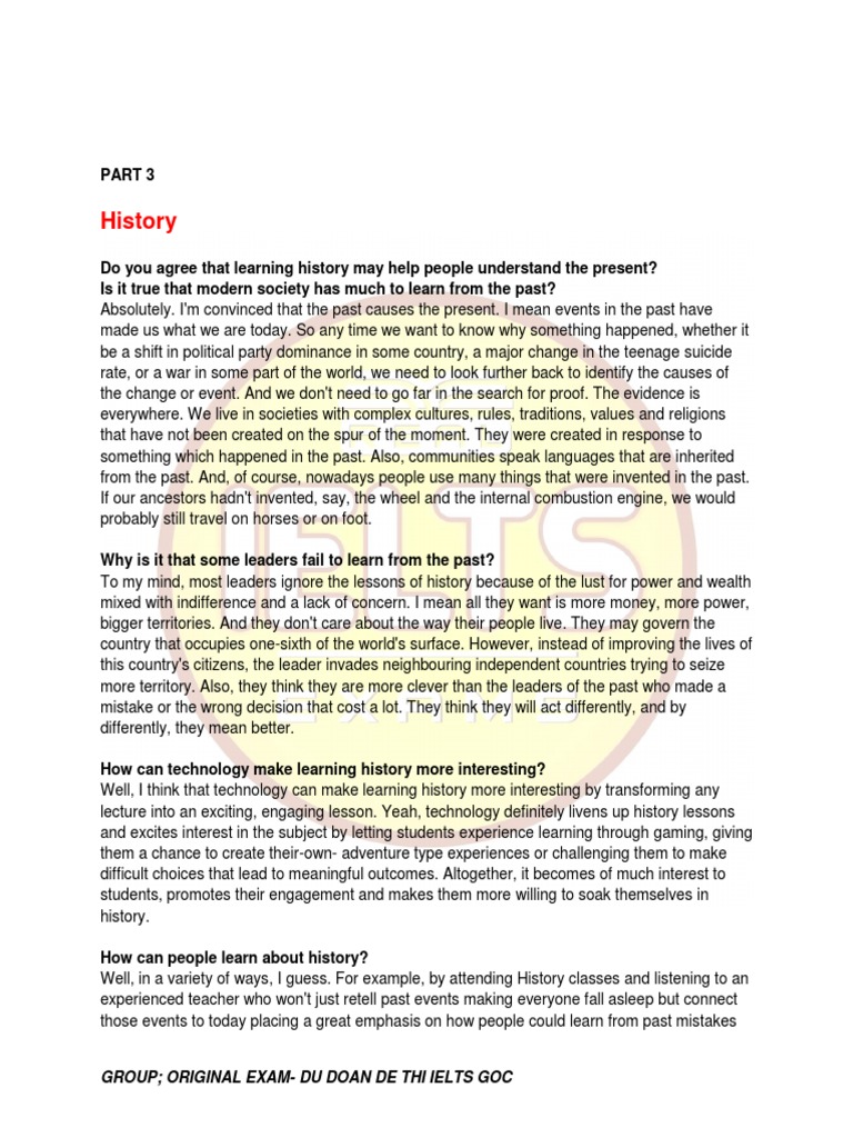 IELTS Exam History Insights | PDF | Public Transport | Transport