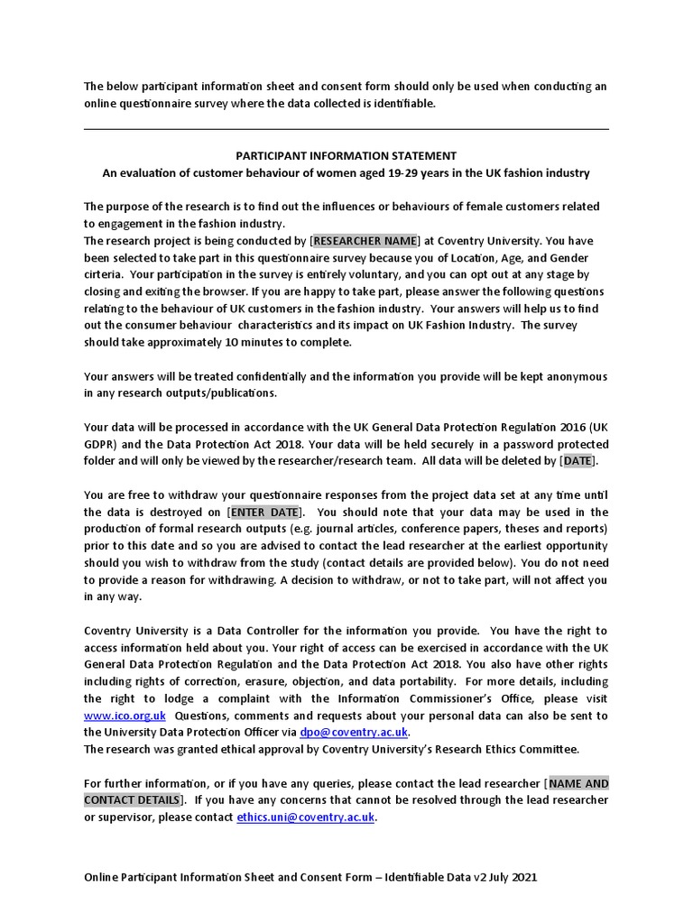 Form 2 | Download Free PDF | Informed Consent