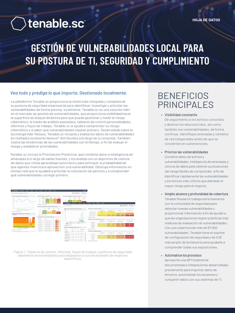 DataSheet-Tenable SC | PDF | Computación en la nube | Informática