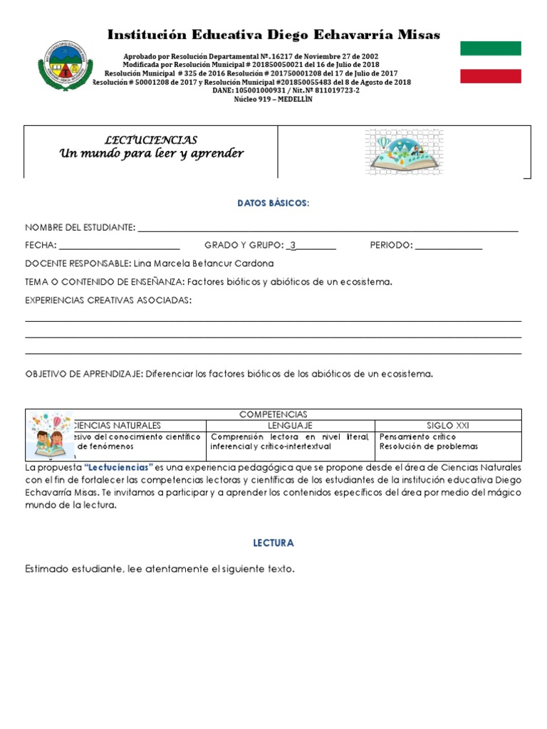 Lectura Lectuciencias Periodo Dos. Grado 3ro | PDF | Jaguar | Organismos