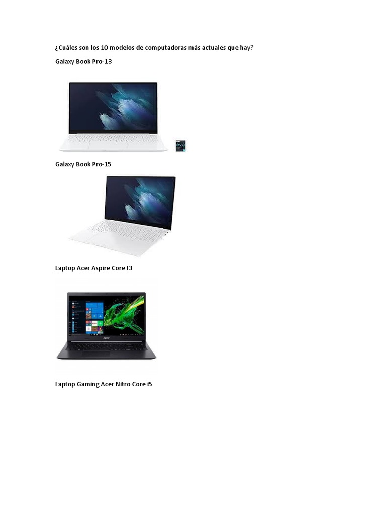 10 Modelos de Computadoras Más Actuales | PDF