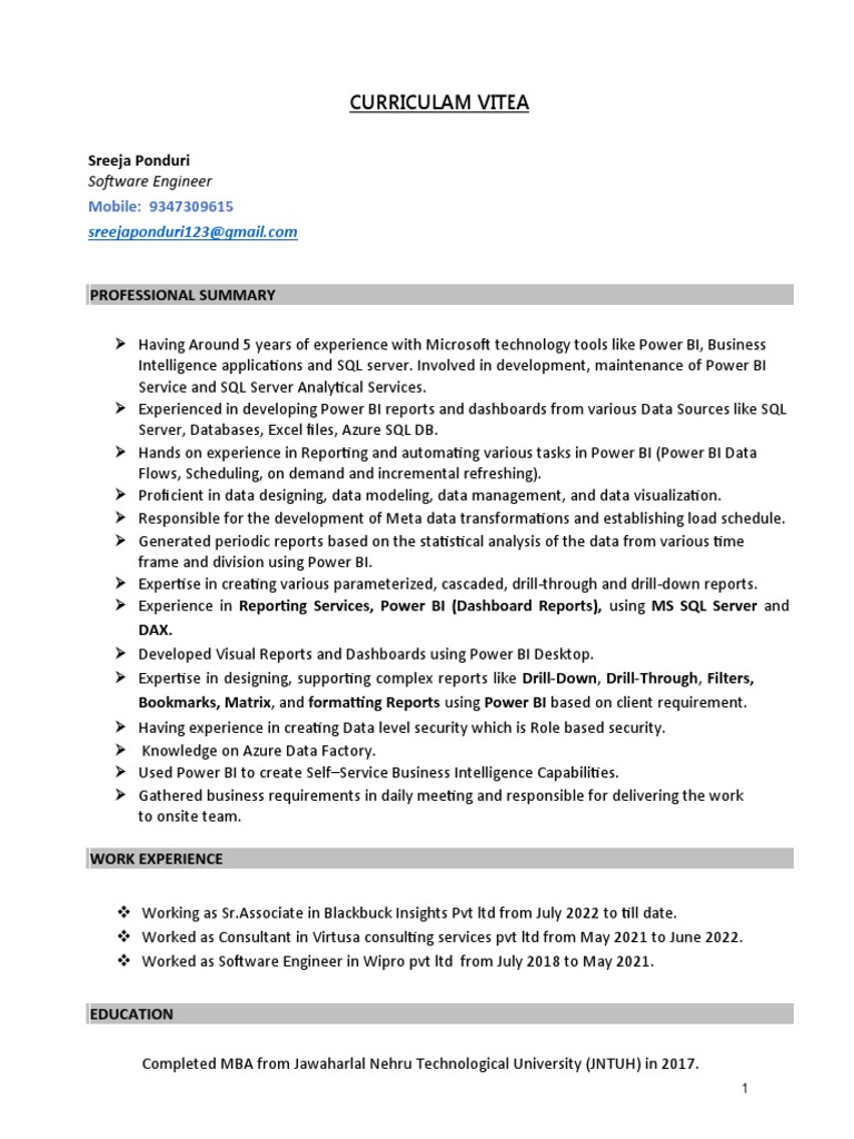 Naukri SreejaPonduri (5y 6m) | PDF | Microsoft Sql Server | Databases Naukri SreejaPonduri (5y 6m) | PDF | Microsoft Sql Server | Databases