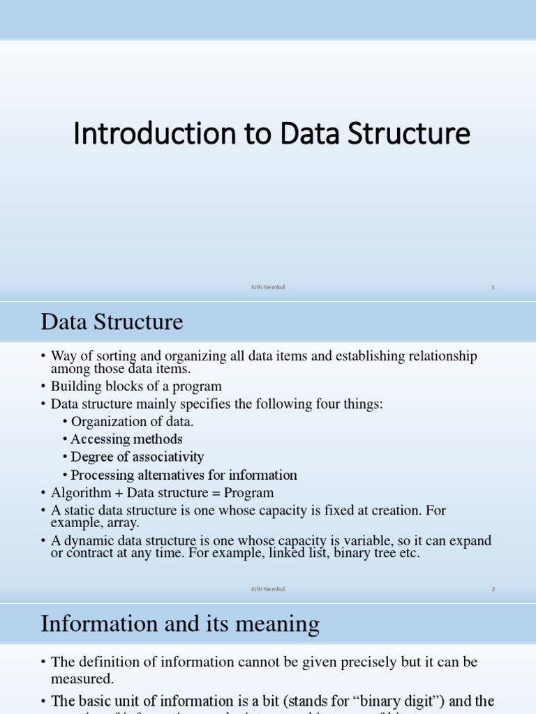 Introduction To Ds Pdf Pointer Computer Programming Computational Complexity Theory 5619