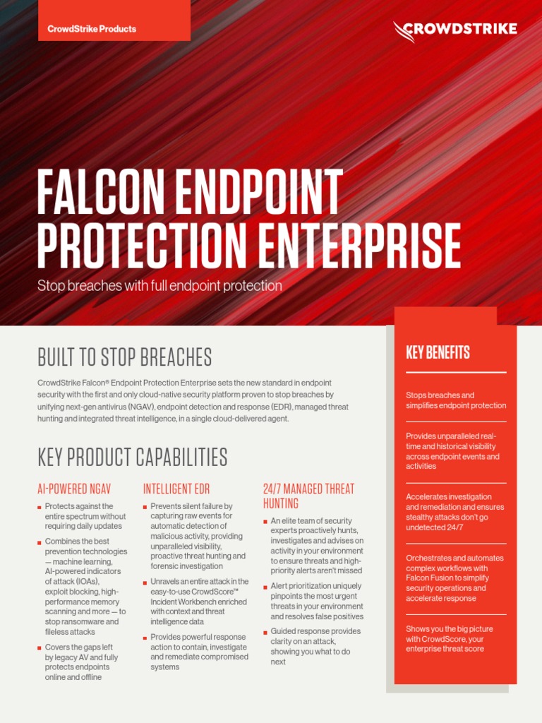 Crowdstrike Falcon Enterprise Bundle Data Sheet | PDF | Security ...