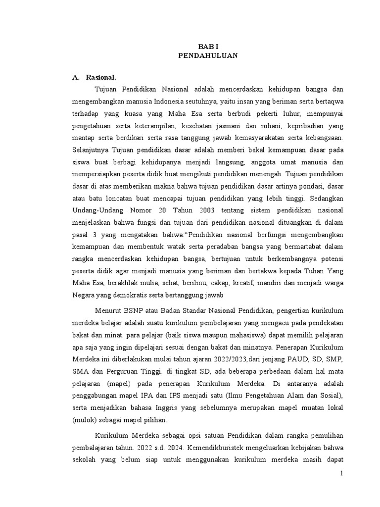 Kosp Bab I-V | PDF | Karier & Perkembangan | Kesehatan Holistik