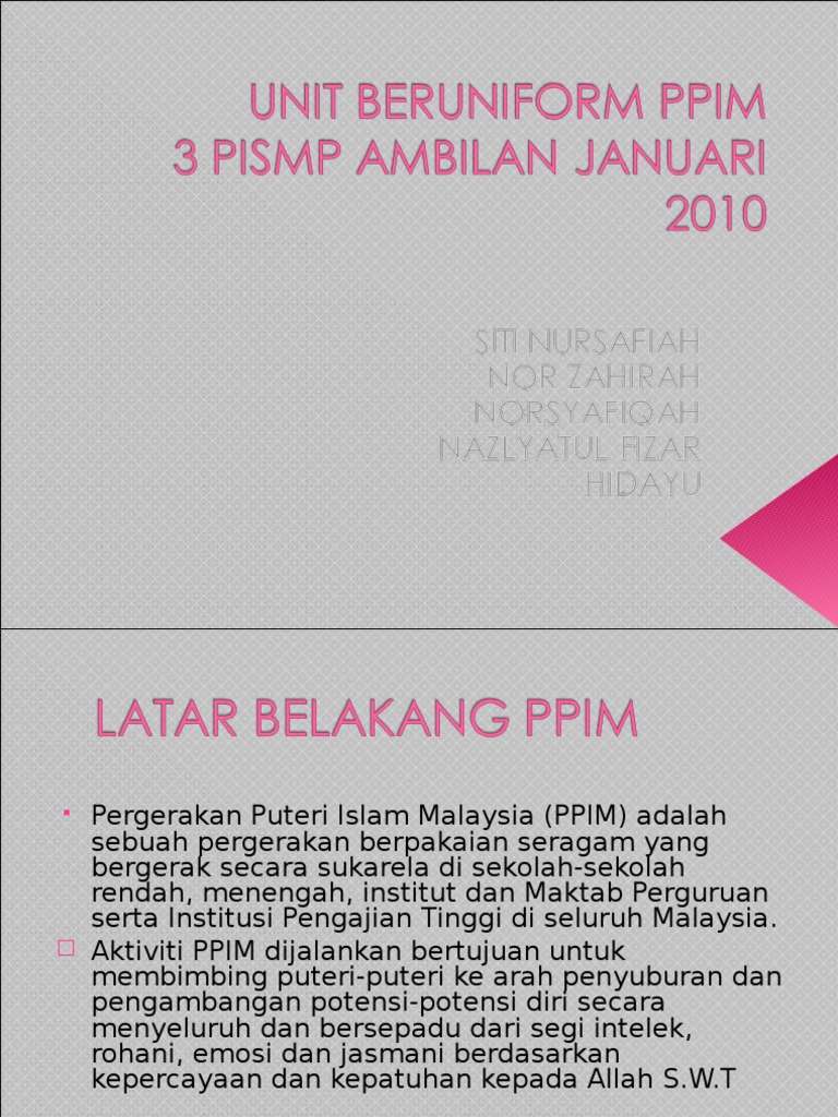 Unit Beruniform Ppim | PDF