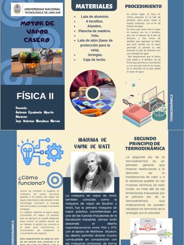 Triptico Experimento de Física Ii - Jose Antonio Mendoza Moran (Ciclo 3 - Ing. Mecánica y ...