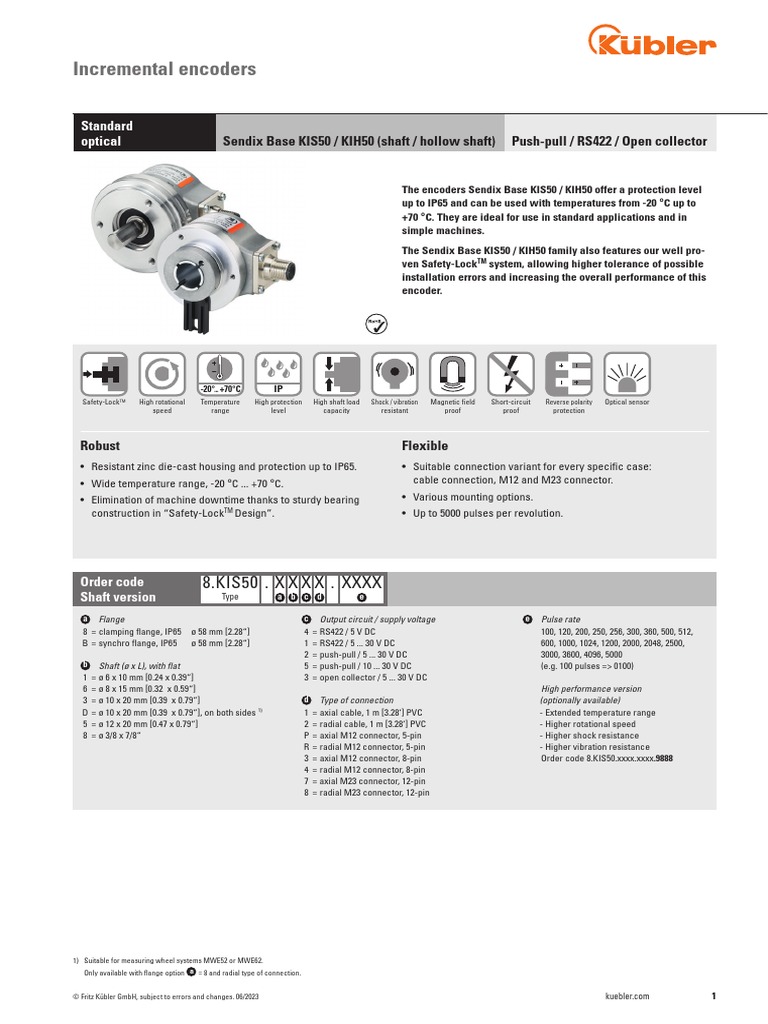 Kis50 Kih50 en | PDF | Electrical Connector | Hertz