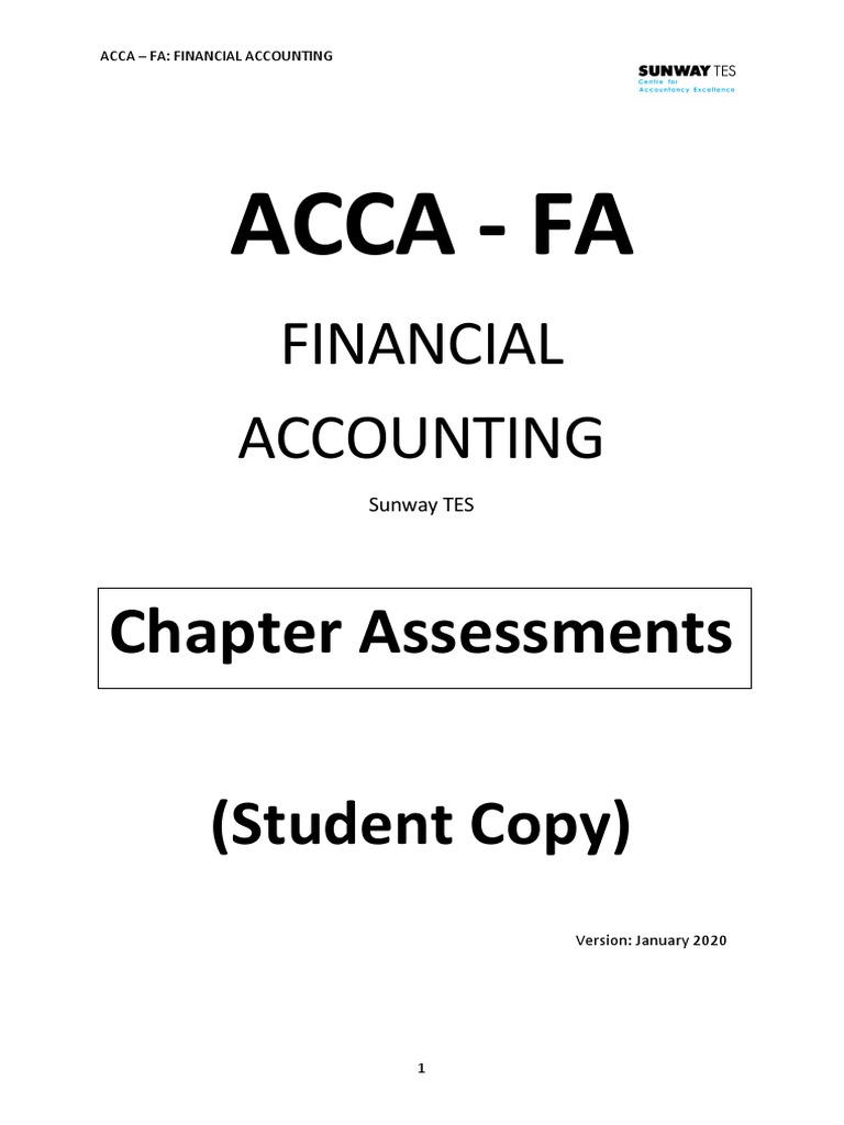 ACCA Financial Accounting Overview | PDF | Debits And Credits ...