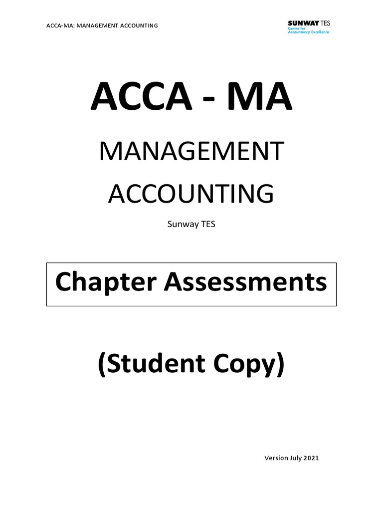 MA ACCA Sunway Tes Chapter Assessment | PDF | Sampling (Statistics ...