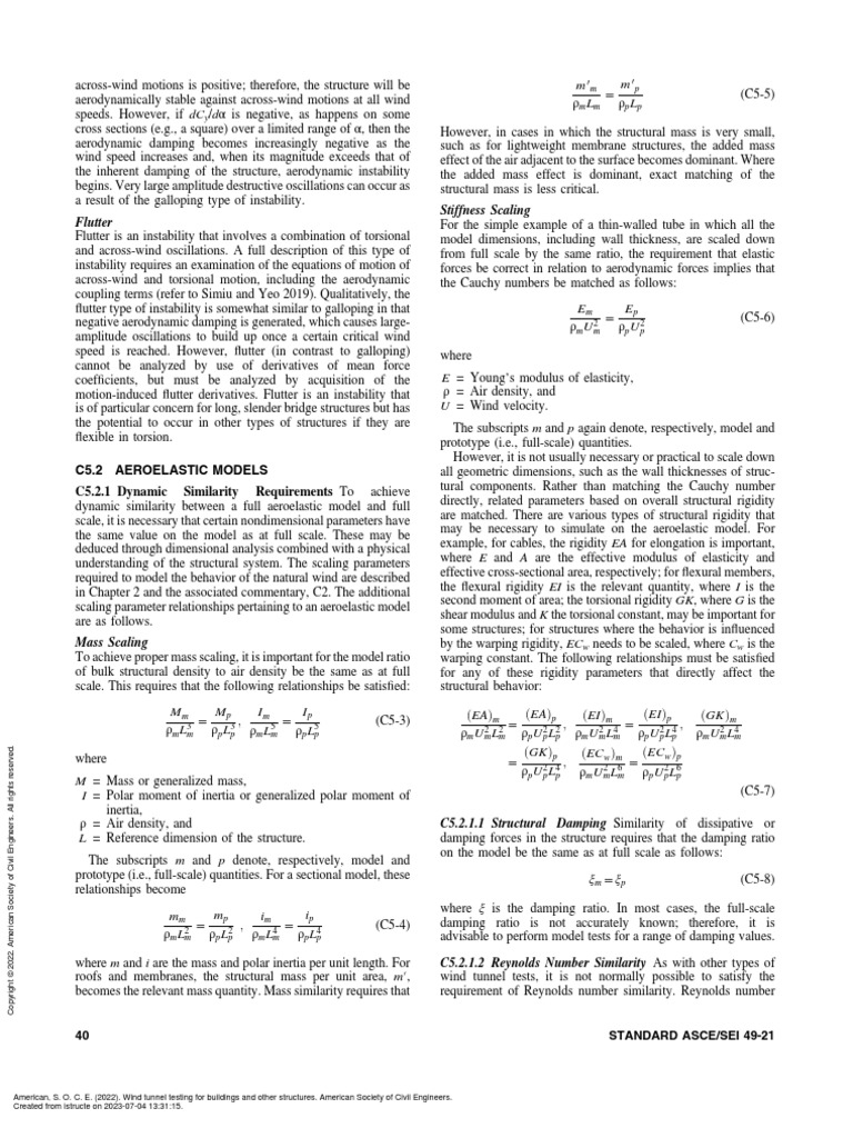 Wind Tunnel Testing For Buildings and Other Struct... - (CHAPTER C5 ...