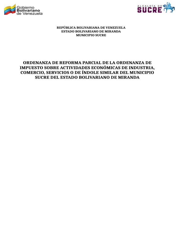 Reforma Ordenanza Impuesto Actividades Económicas de Industria y Comercio - Junio 23 | PDF ...
