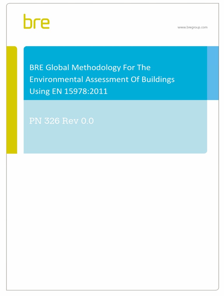 PN326 BRE EN 15978 Methodology | PDF | Life Cycle Assessment