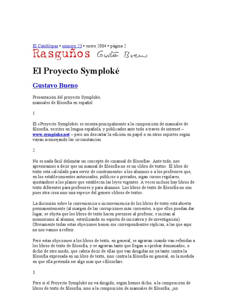 Proyecto Symploke | PDF | René Descartes | Immanuel Kant