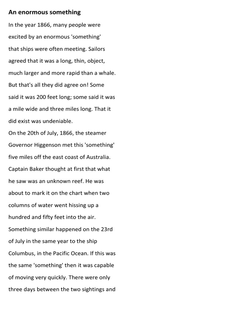 An Enormous Something | Download Free PDF | Perception | Ships