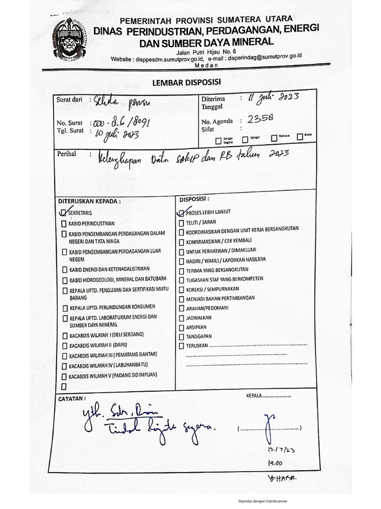 Kelengkapan Data SAKIP Dan RB Tahun 2023 | PDF