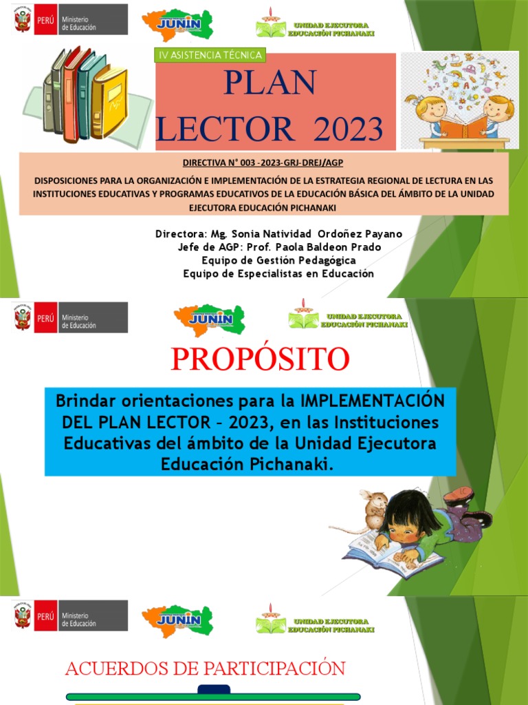 Ppt-Plan Lector 2023 Ultimo | PDF | Modificación de comportamiento | Cognición