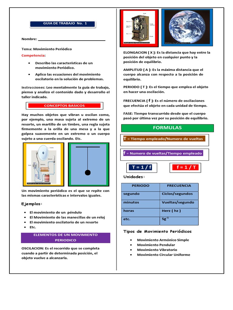 Movimiento Periodico | PDF | Oscilación | Frecuencia