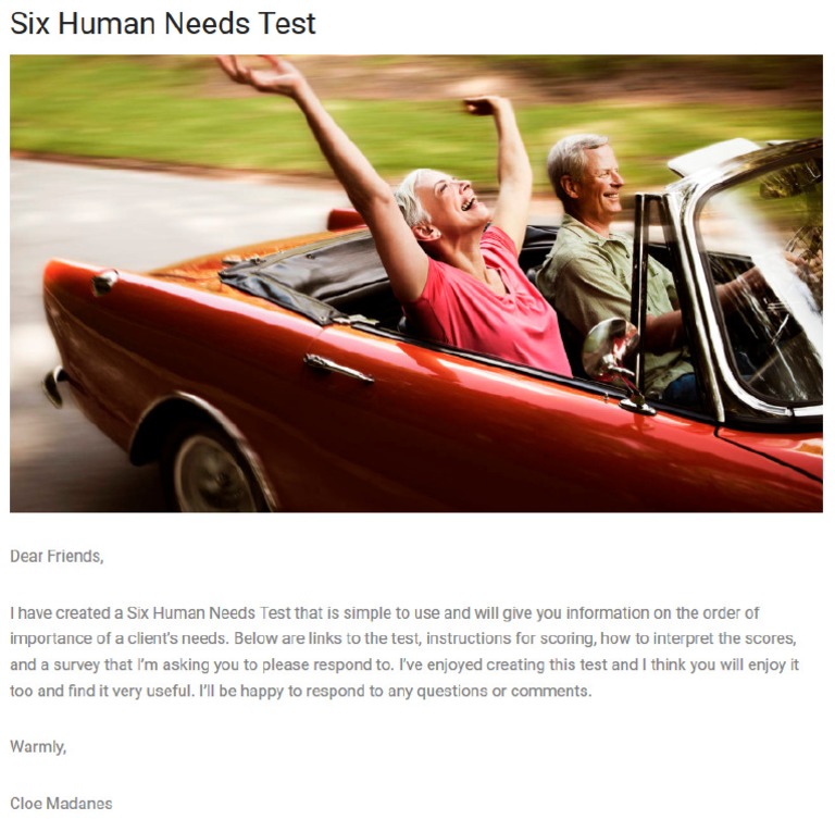 09-Six Human Needs Test | PDF