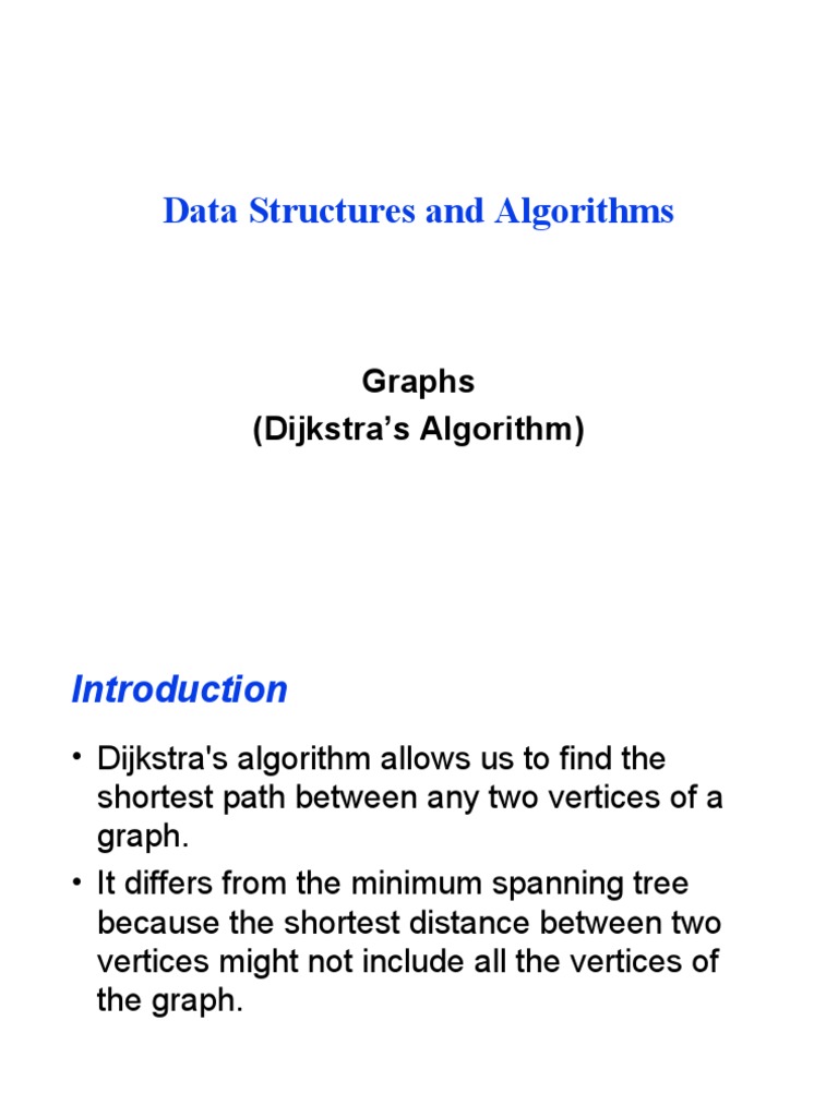 Dijkstra ShortPath | PDF | Vertex (Graph Theory) | Algorithms And Data ...