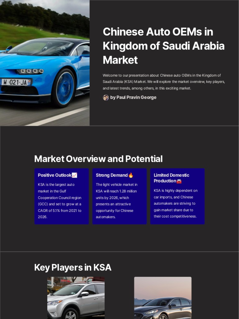 Chinese Auto OEMs in Saudi Arabia Market | PDF | Automotive Industry ...