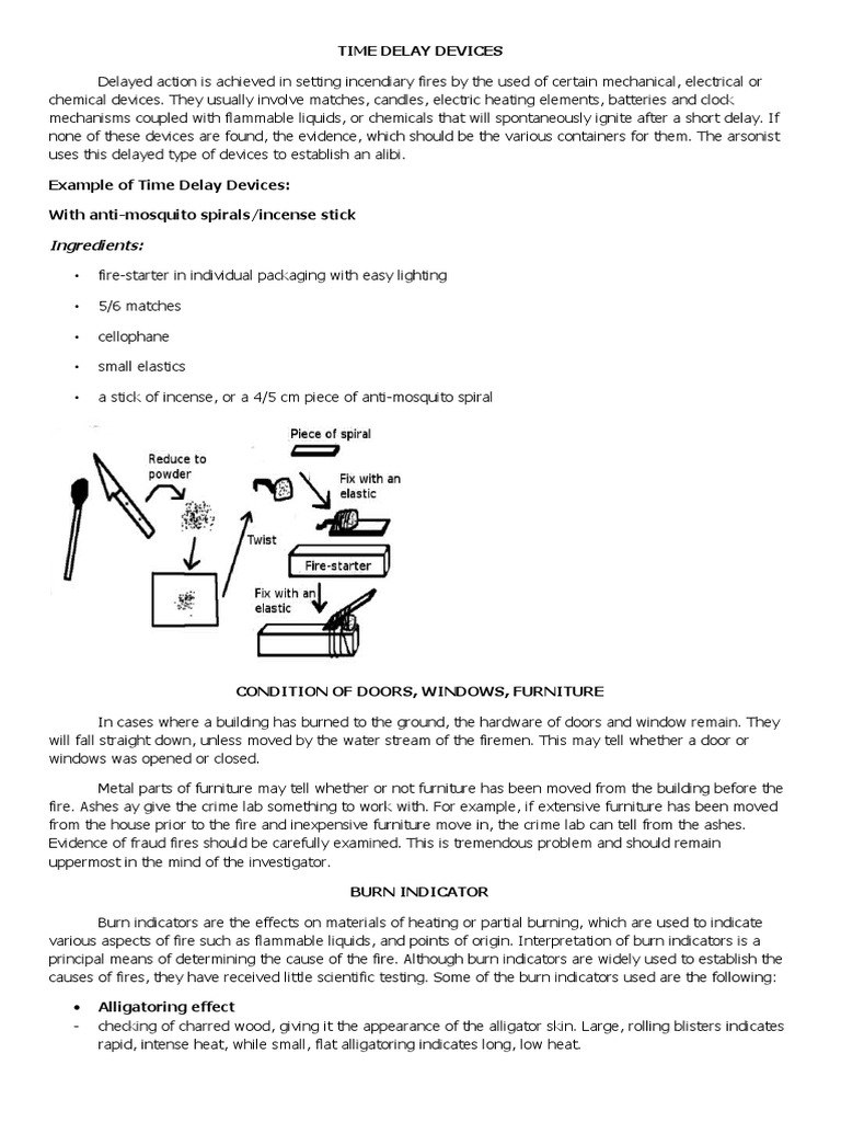 Time Delay Devices | PDF | Fires | Odor