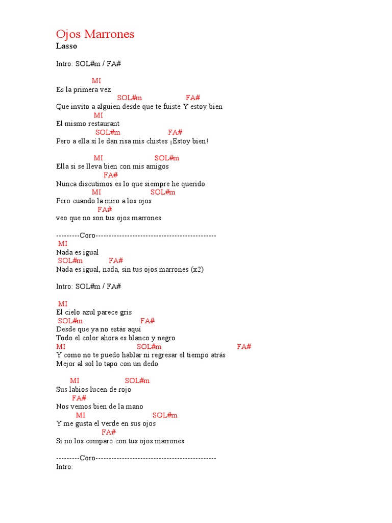 Ojos Marrones | PDF