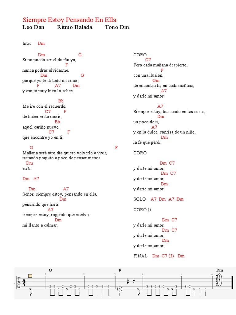Siempre Estoy Pensando en Ella | PDF