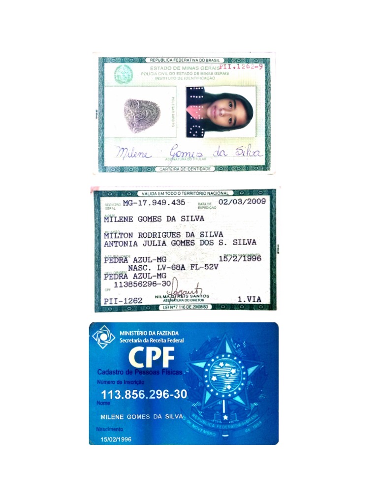 Identidade e CPF | PDF