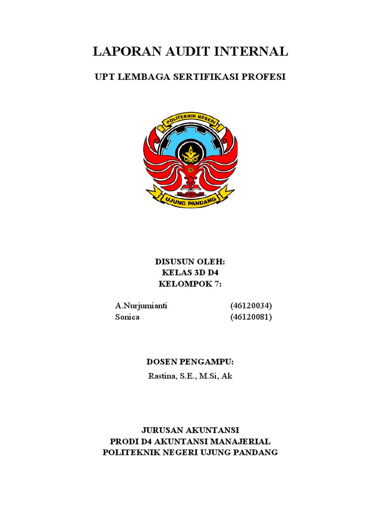 Kelompok 7 - Laporan Audit Internal | PDF | Bisnis
