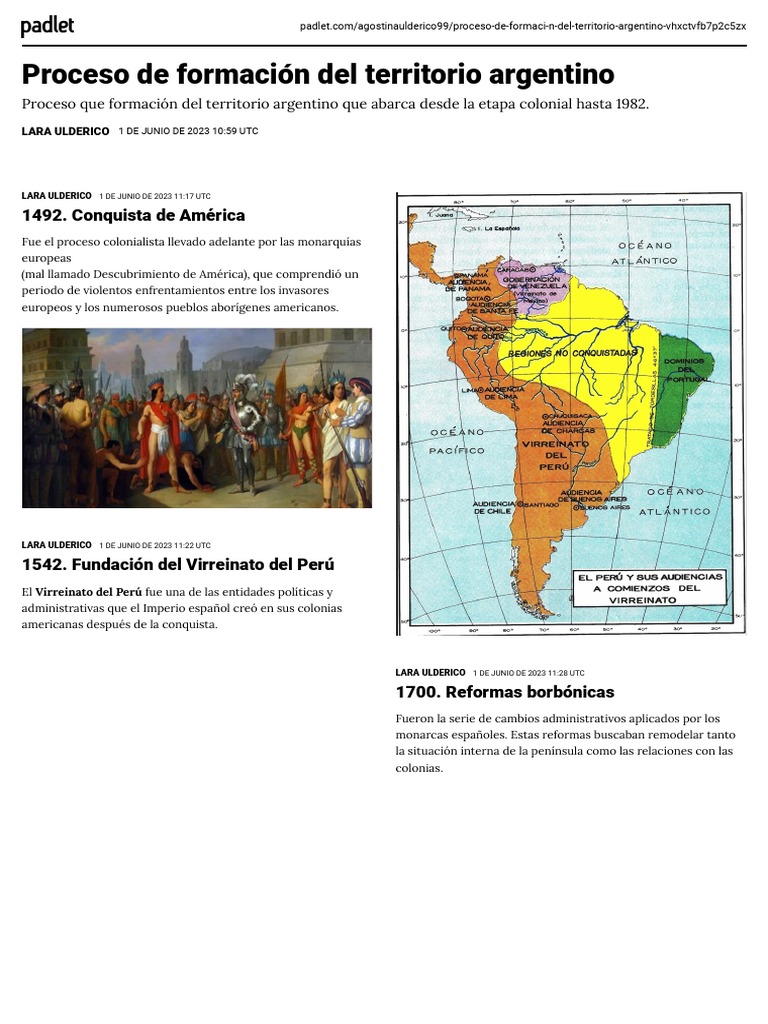 Formacion Del Territorio Argentino | PDF | América del Sur | Argentina