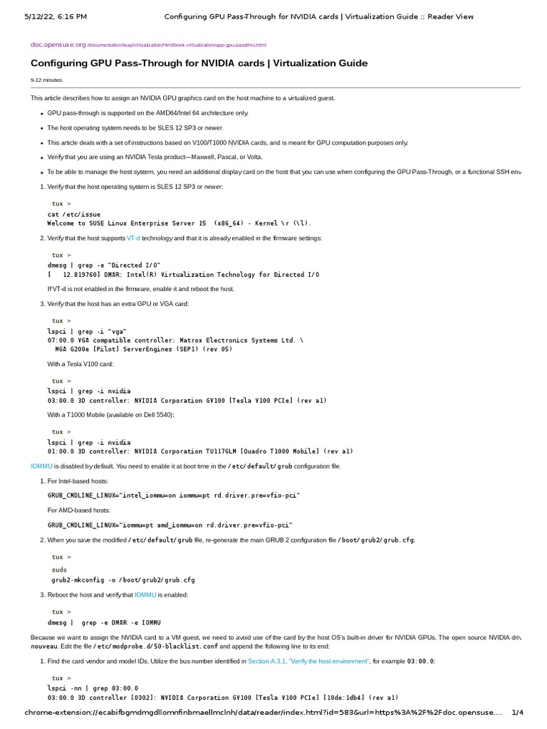 Kvm Video Gpu Passthrough 03 Pdf Graphics Processing Unit Booting