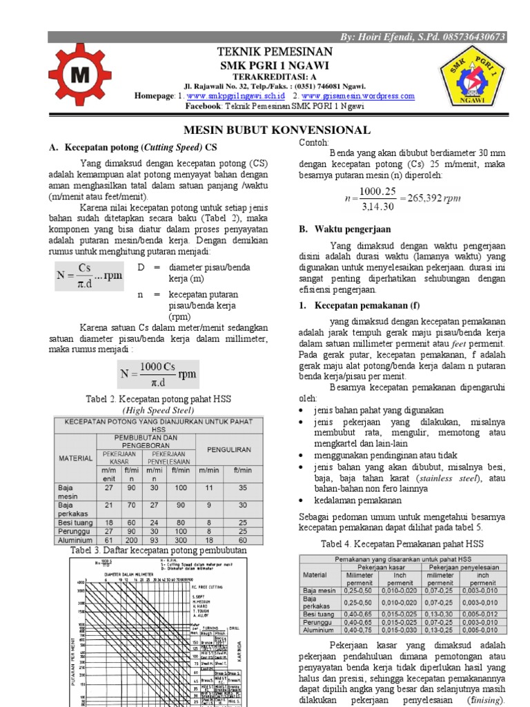Mesin Bubut Cs Dan Cara Membubut | PDF