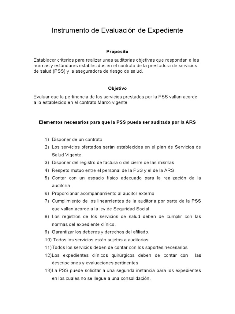 Guia de Auditoria de Expedientes Clinicos | PDF | Auditoría | Contralor