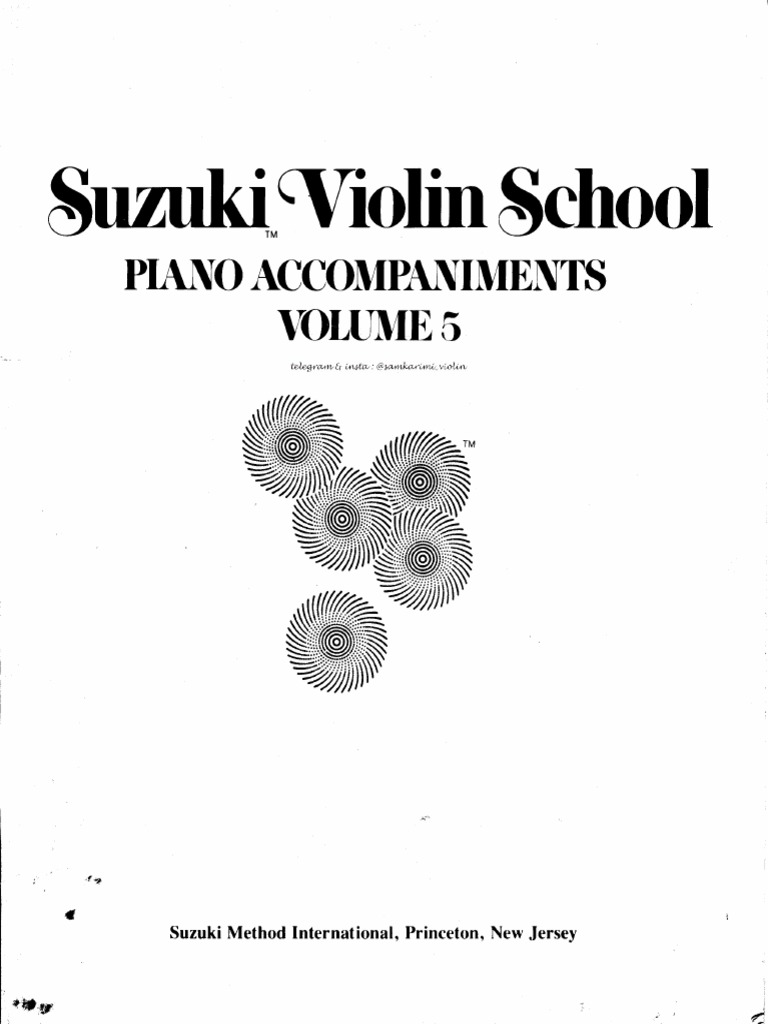 Suzuki Violin Method - Vol 05 - Piano Accompaniments | PDF