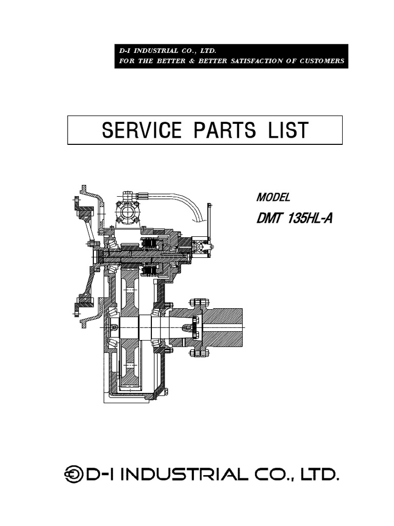 Manual de Partes Caja DMT135HL | PDF