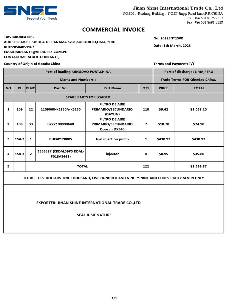 Shine Invoice | PDF