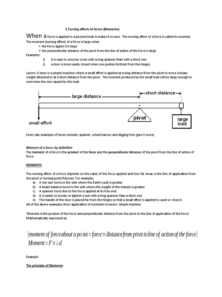Moments | Download Free PDF | Lever | Mechanical Engineering