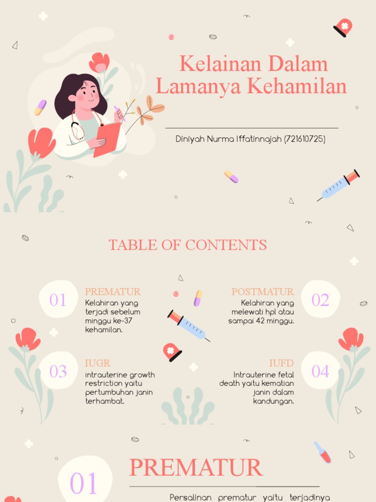 Kelainan Dalam Lamanya Kehamilan - Dini | PDF | Kesehatan Holistik