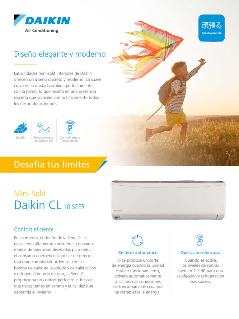 Daikin Mini Split CL10 Brochure SPA | PDF | Bomba de calor | Calor
