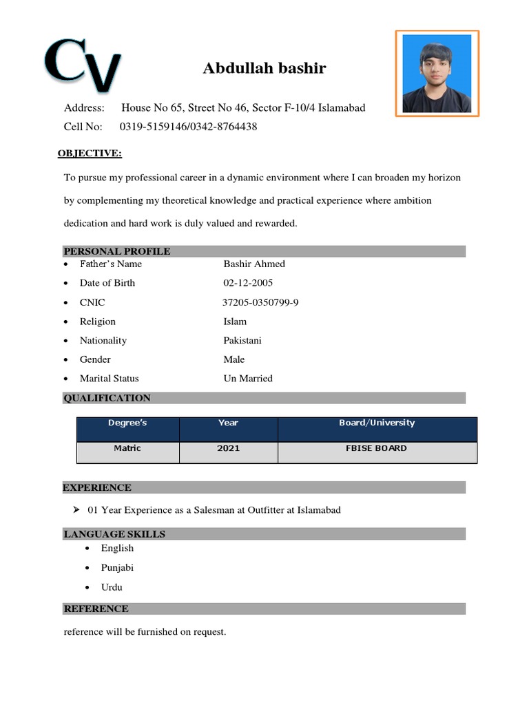 Abdullah CV | PDF
