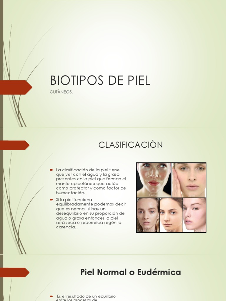 Biotipos de Piel | PDF | Medicina | Condiciones cutáneas