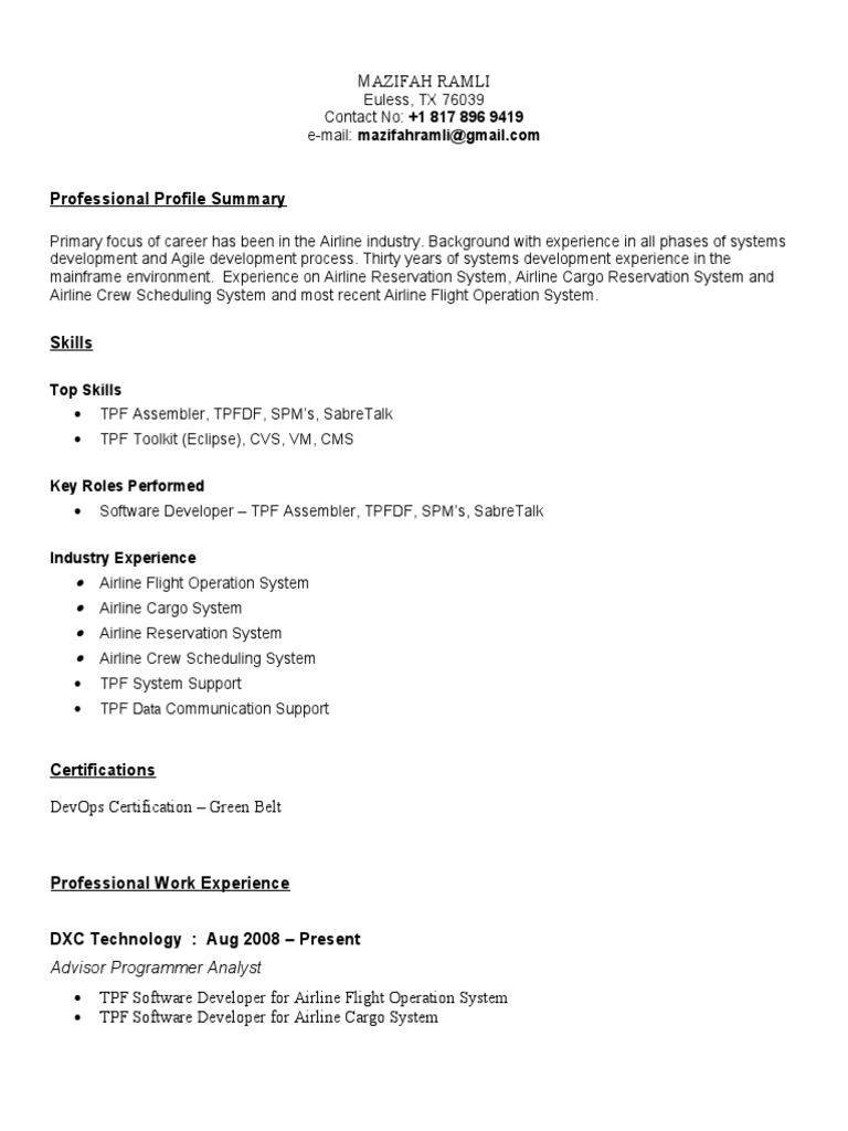 Mazifah_Ramli_Resume_2021 | PDF